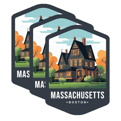 (3 Pack) Boston Massachusetts Decals - Laptop Decal - Travel Souvenir ...
