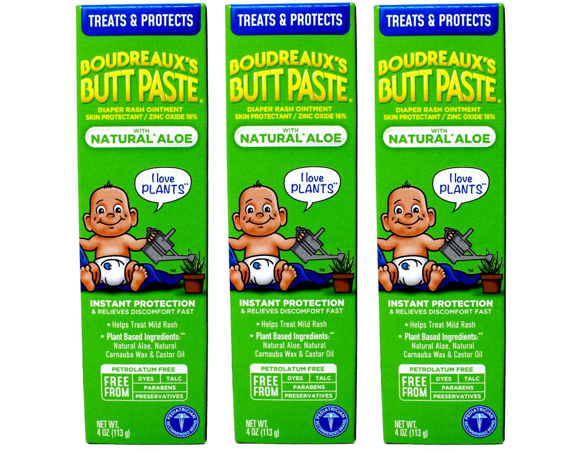 3 Pack Boudreaux`s Butt Paste With Peruvian Balsam For Healthy Skin 4oz ...