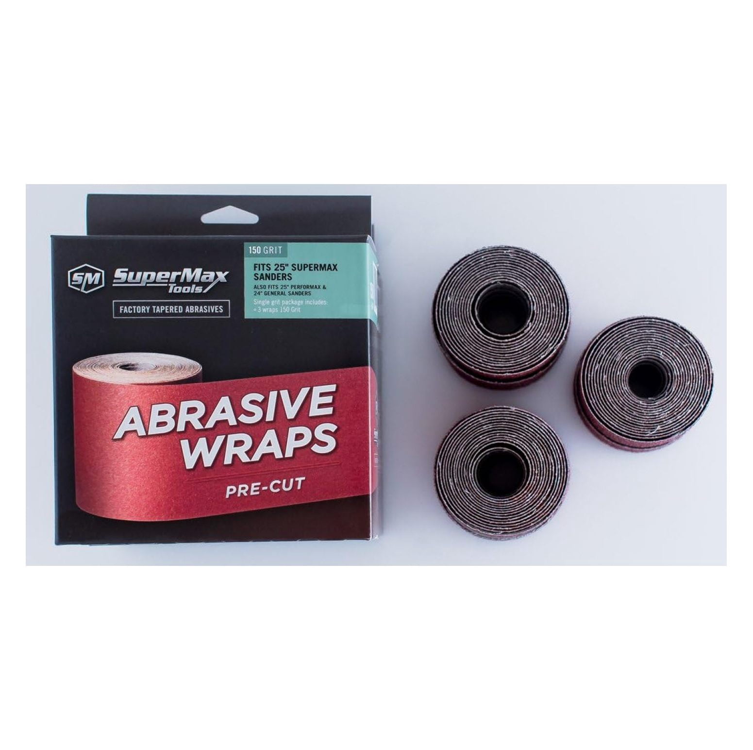 3-Pack Box 80 Grit Pre Cut Abrasive For The 25 In. Drum Sander ...