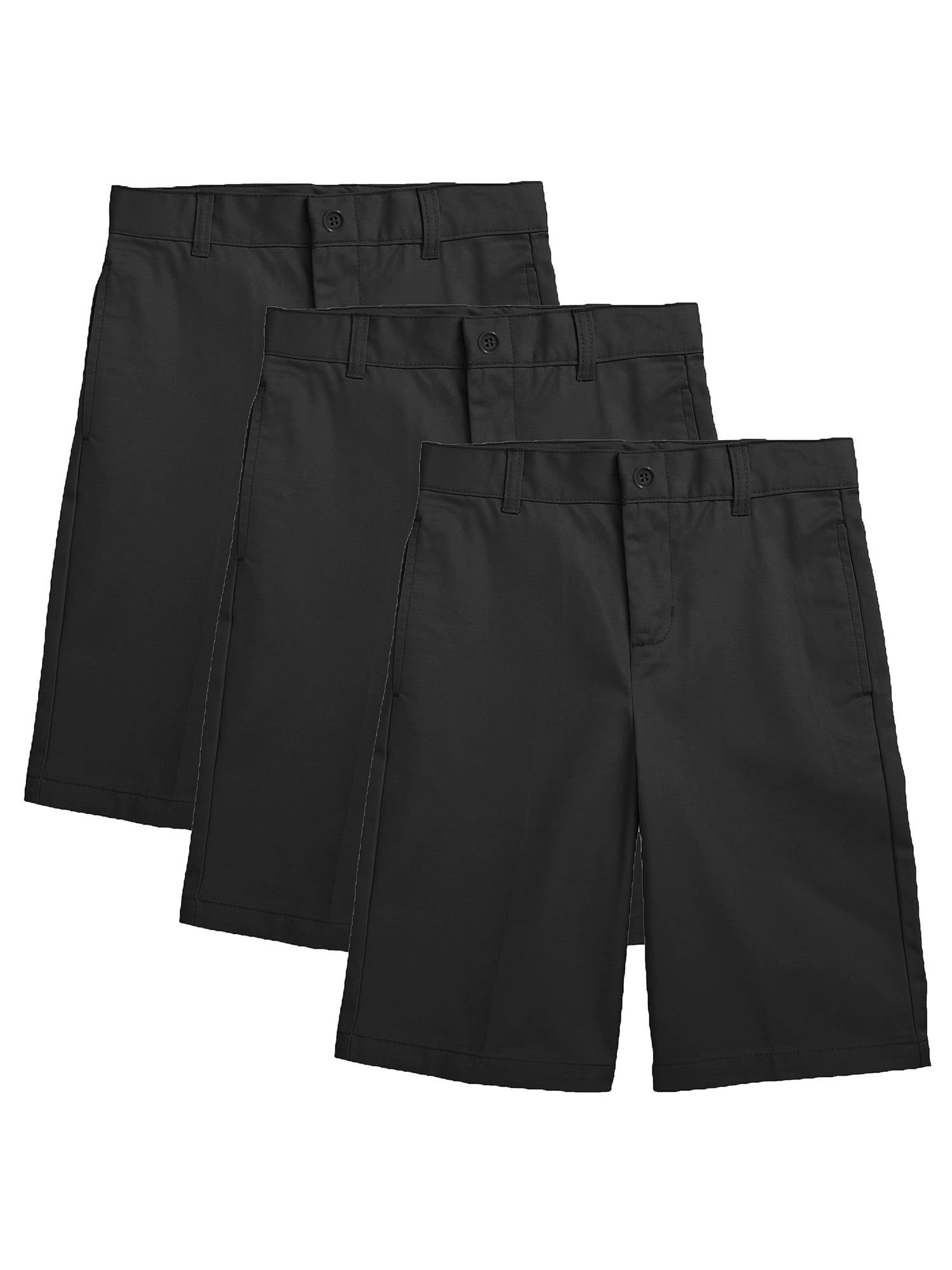 3-Pack Boy's Stretch Slim Fit School Uniform Twill Shorts (4-20 ...