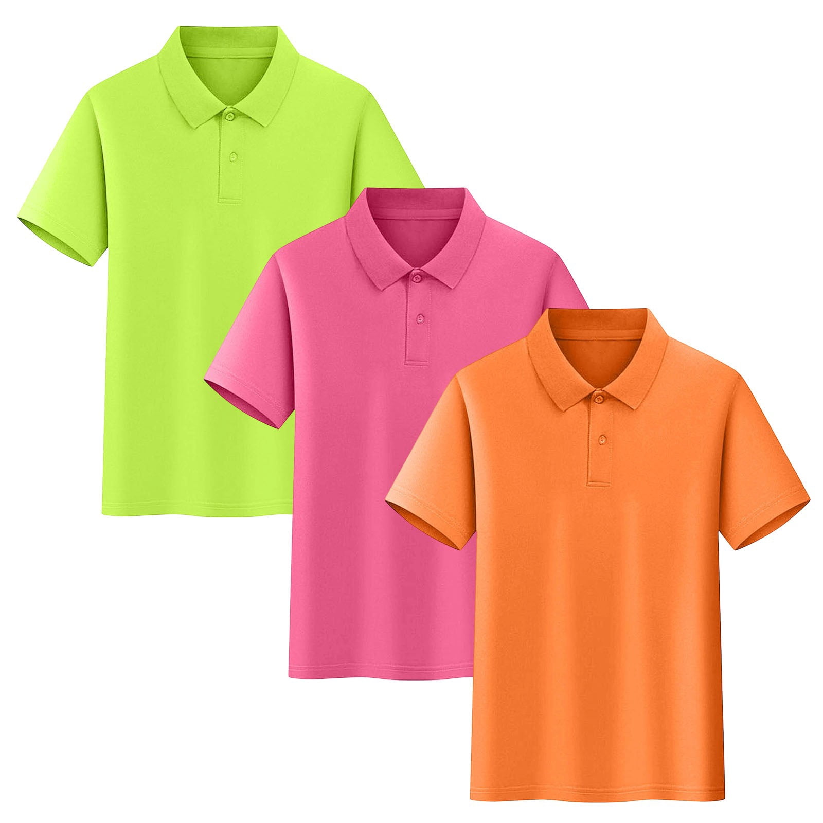 3 Pack Boys Girls Polo Shirt School Uniform for Boys Short Sleeve Kids ...