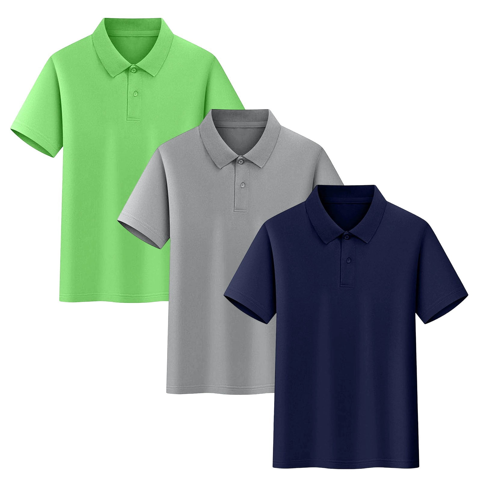 3 Pack Boys Girls Polo Shirt School Uniform for Boys Short Sleeve Kids ...