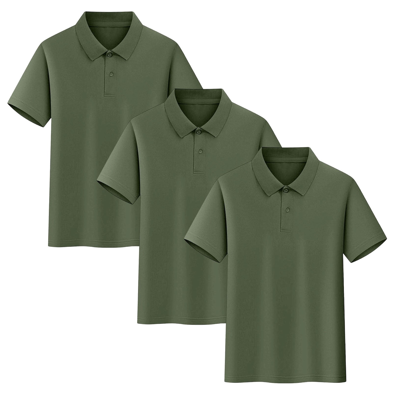 3 Pack Boys Golf Shirts Button Down Collared Uniform Shirts Casual ...