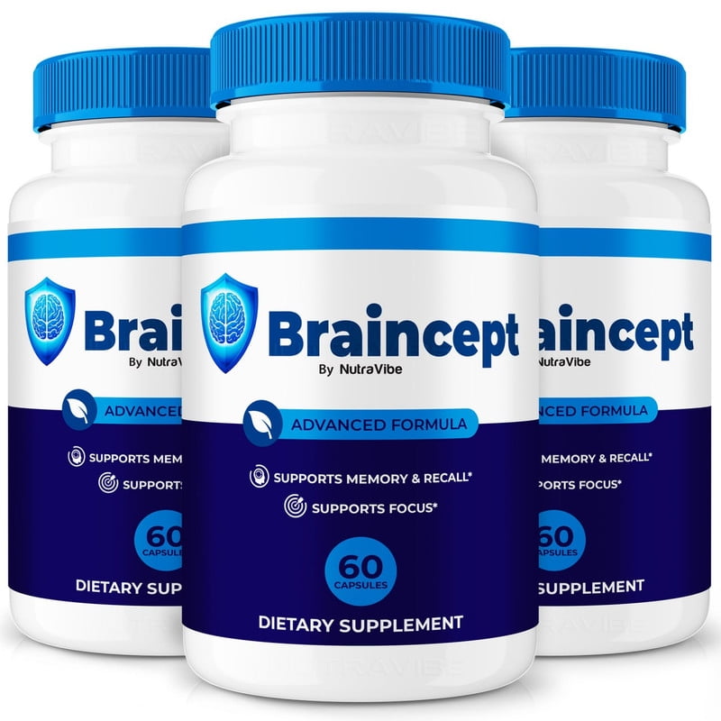 (3 Pack) Braincept – Daily Formula with a Natural Blend to Help ...