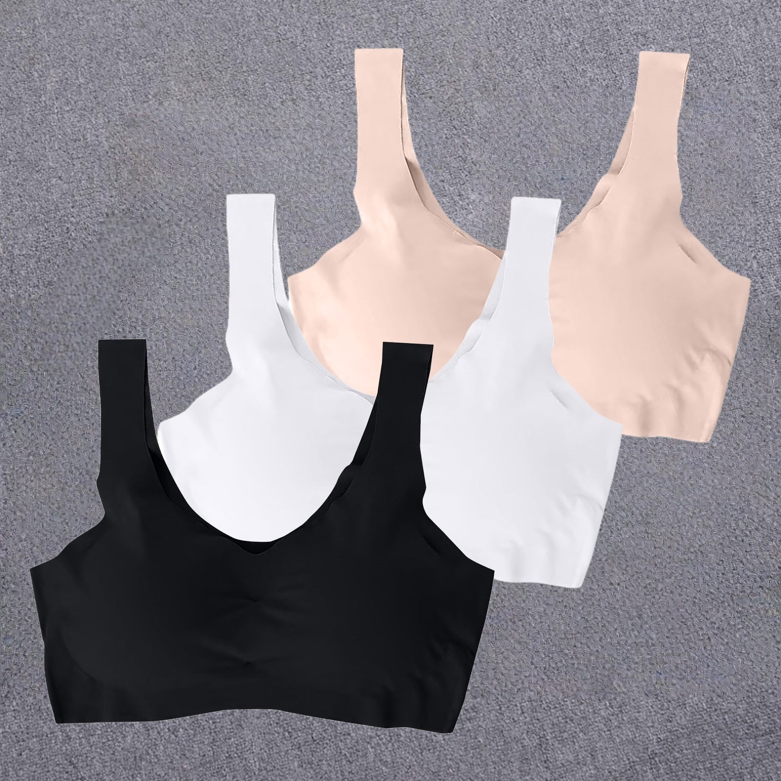 3 Pack Bralette for Women JIANLAI Seamless Comfort, Full Coverage, No ...