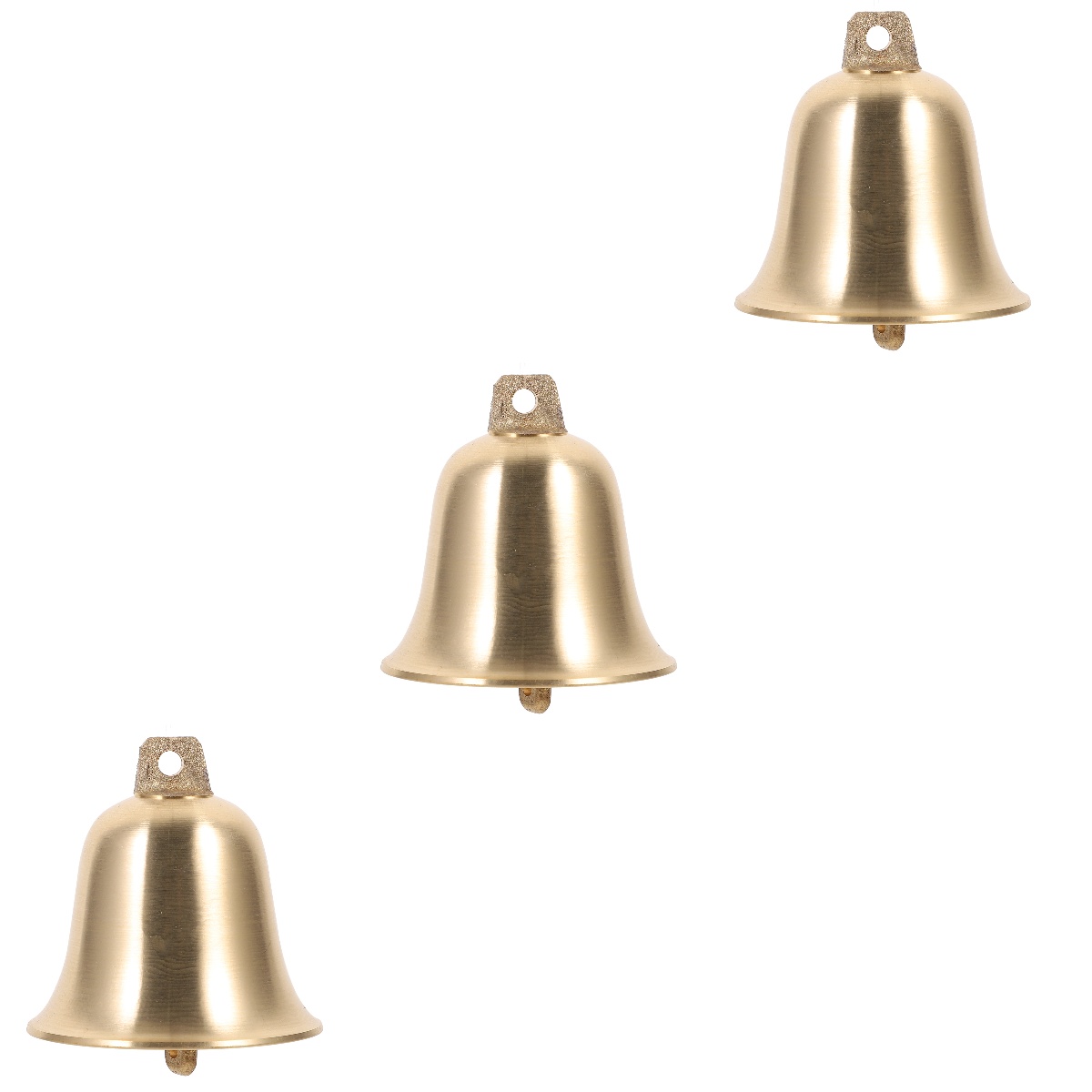 3 Pack Brass Bell Vintage Decor DIY Bells Retro Style Bells Decorative ...