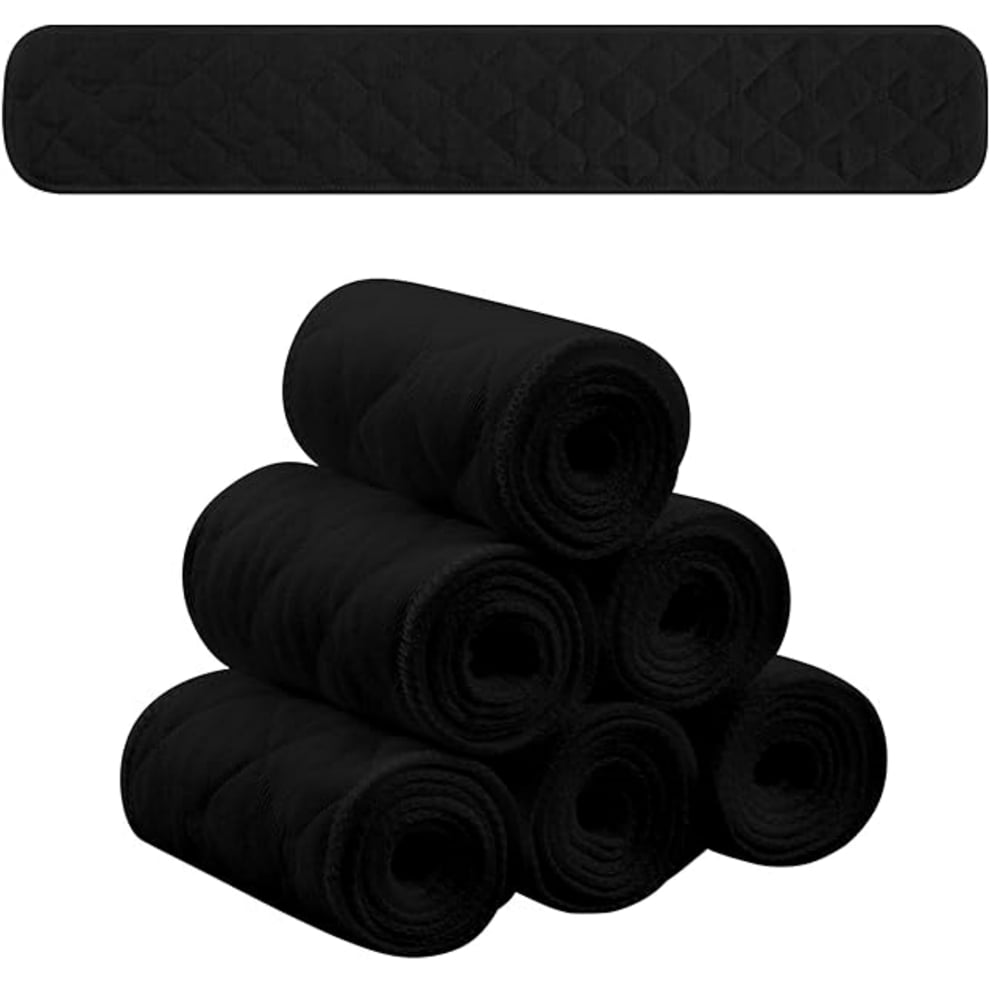 3 Pack Breathable Bra Liners for Absorb Sweat,Black Reusable Thin ...