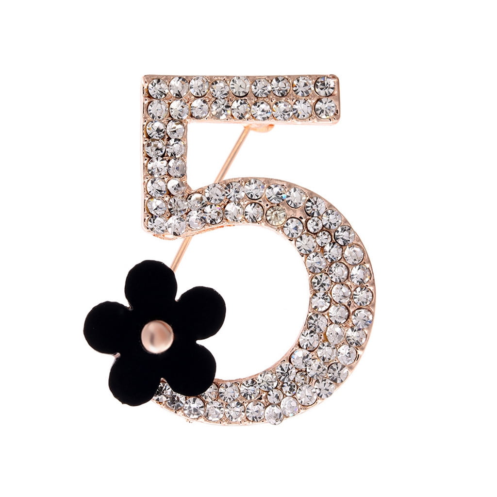 (3-Pack)Brooch Pin Number Five Brooch Pin Brooch Corsage Scarf Flower ...