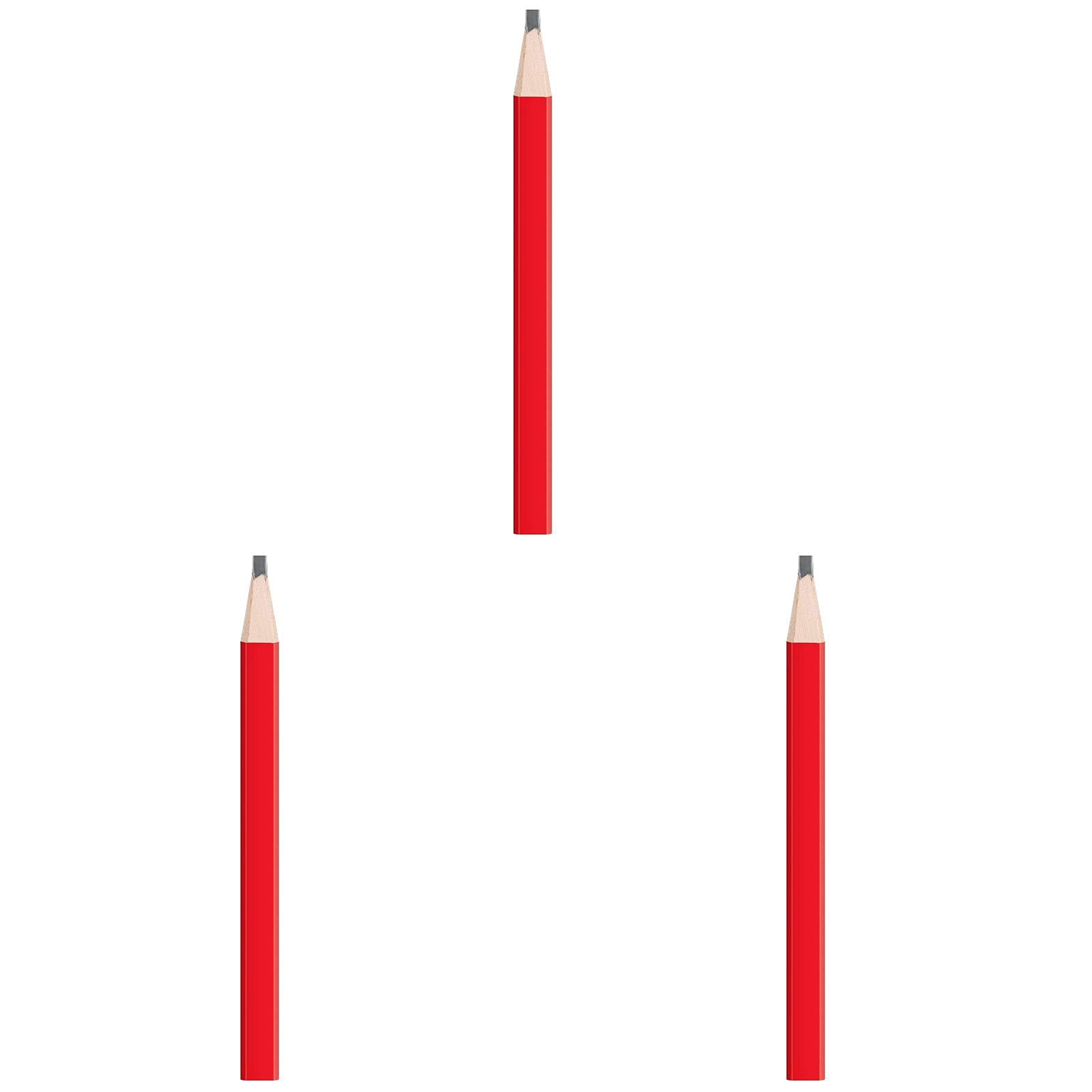 3 Pack Bulk Carpenter Pencils, Flat Black Lead for Woodworking, Marking ...