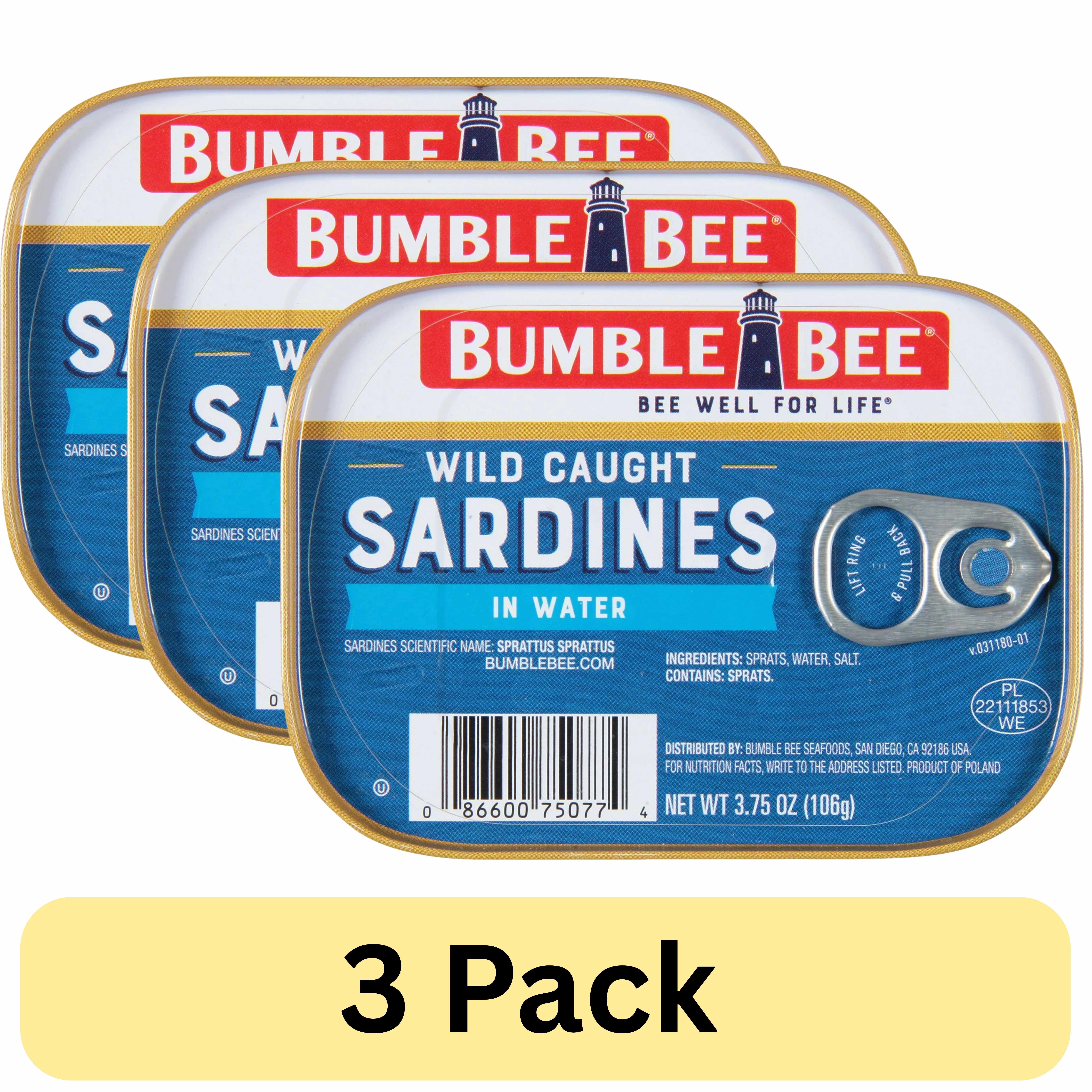 Bumble Bee Sardines (3pk) | Seafood jars for grocery retail - Walmart ...