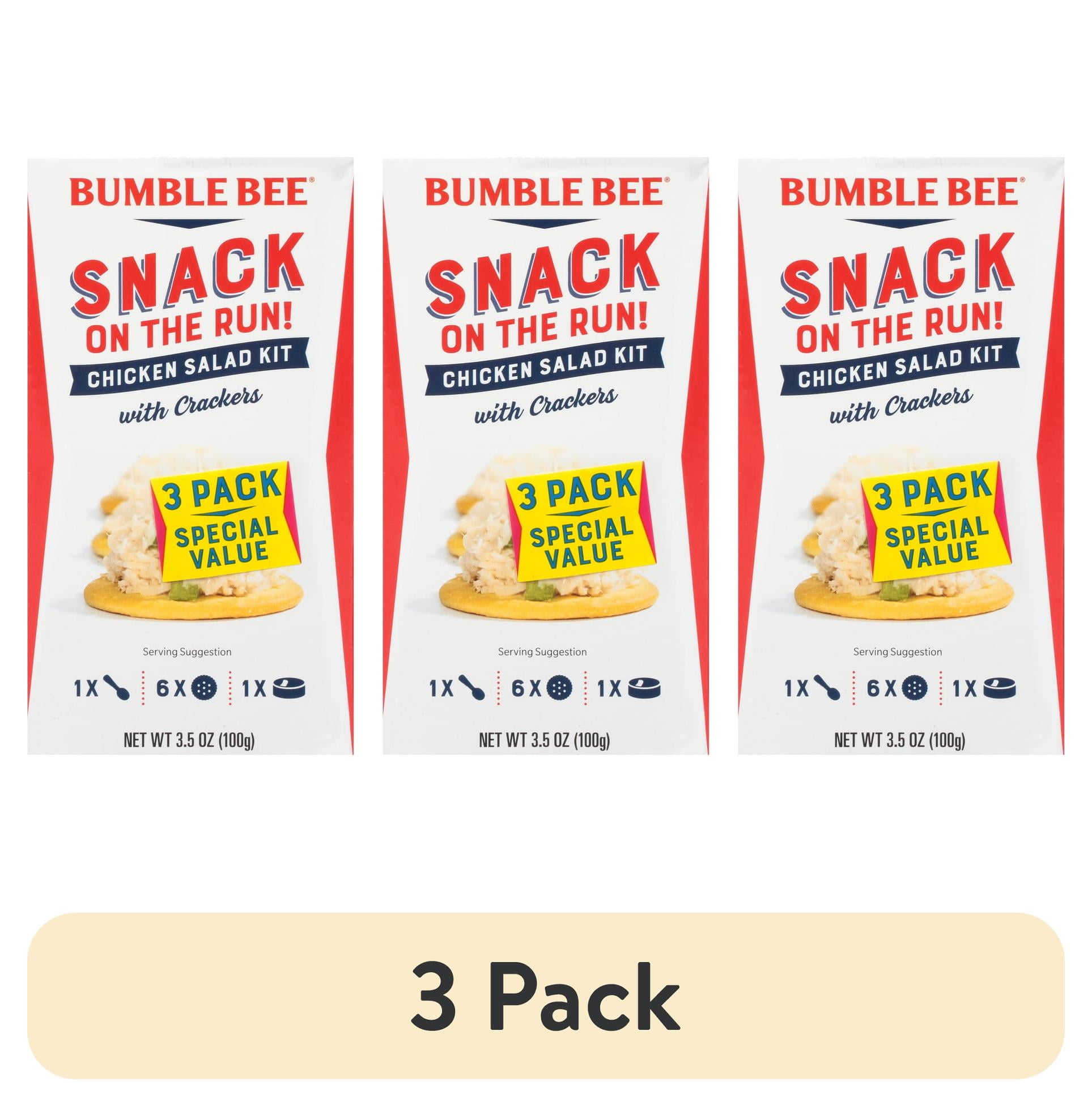 (3 pack) Pack of 3, Bumble Bee Snack on the Run! Chicken Salad Kit with ...