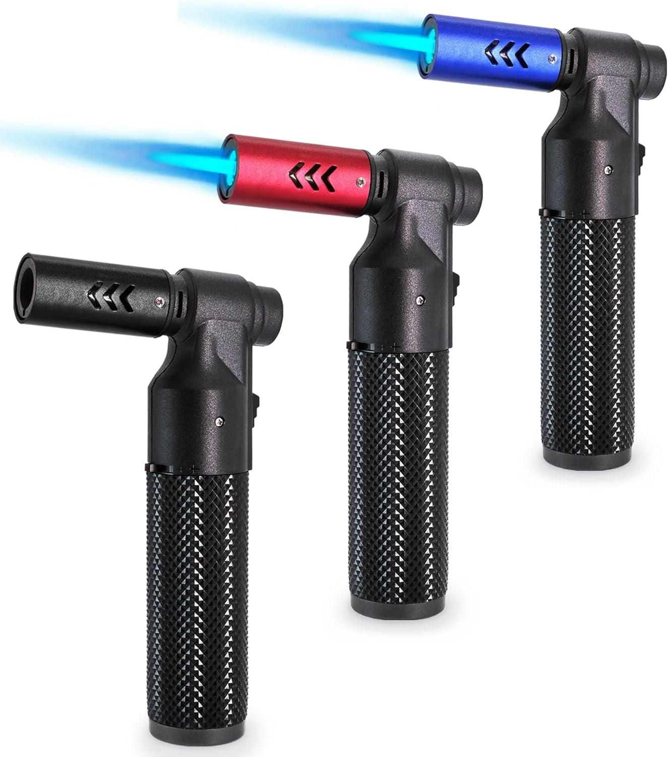 3 Pack Butane Torch Lighter Big Jet Flame Refillable Portable Butane ...