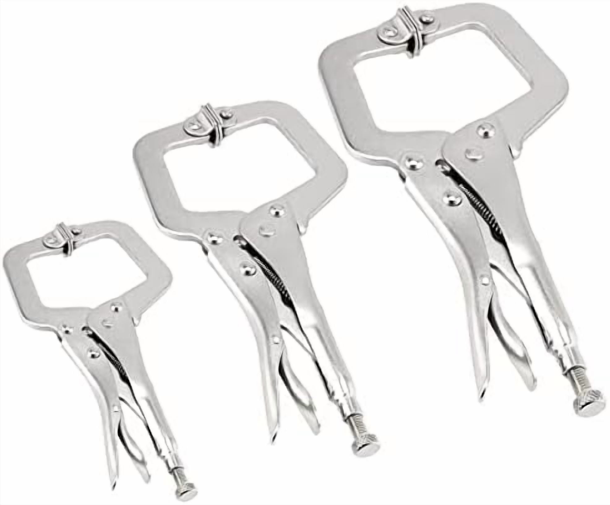 3 Pack C Clamp Locking Pliers Set with Swivel Pads, Locking C-Clamp Set ...