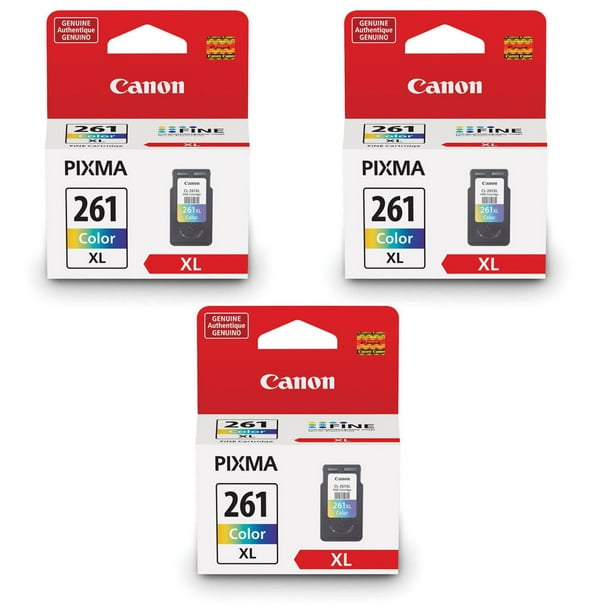 Canon 3 Pack CL-261XL Color Ink Cartridge for PIXMA TR7020, TR7020a ...