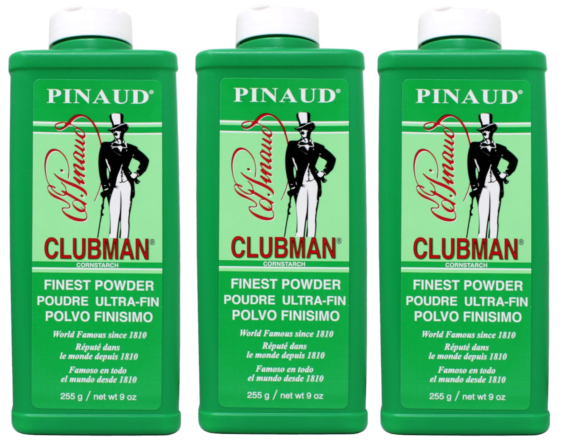 Pinaud Clubman Finest Powder for Men, Cornstarch Zinc Oxide Kaolin ...
