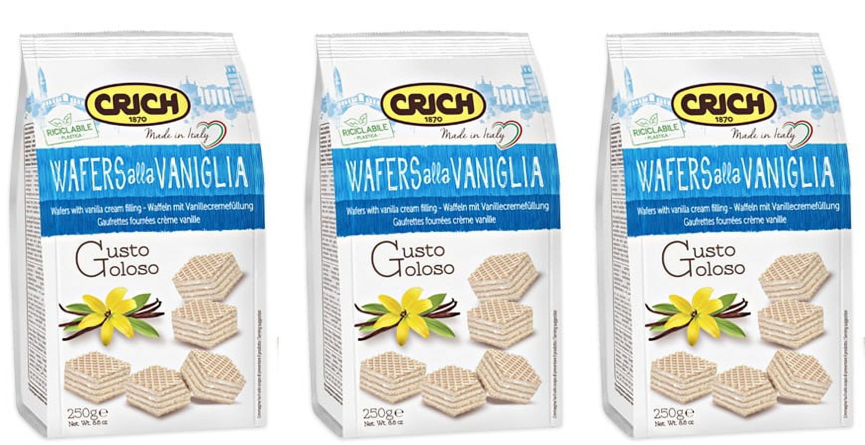 3 Pack CRICH by BELL'AMORE Vanilla Wafers, 250 GR/each, ITALY - Walmart.com