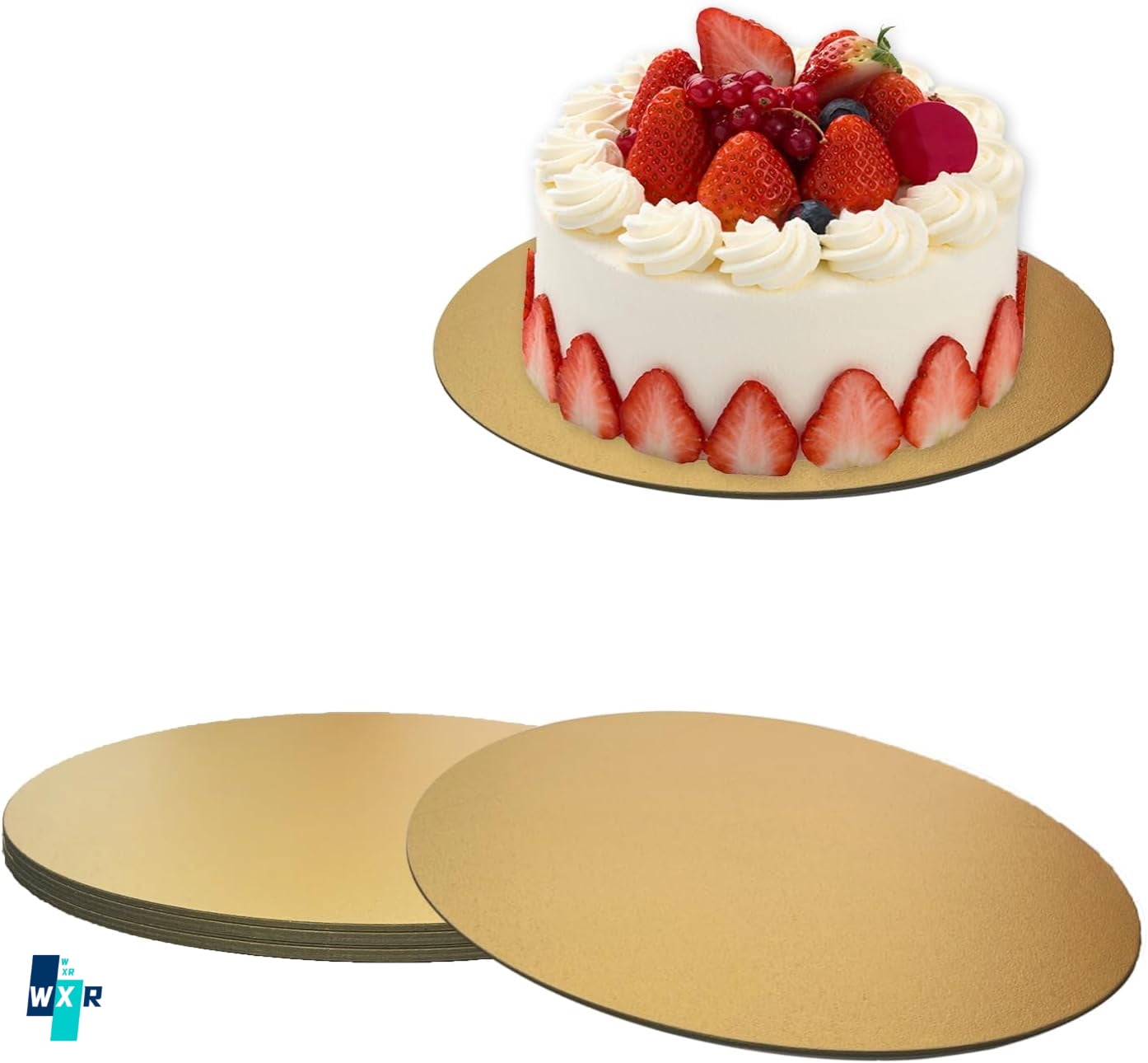 3 Pack Cake Boards Golden Round Cake Circles, 12 Inch Cake Base ...
