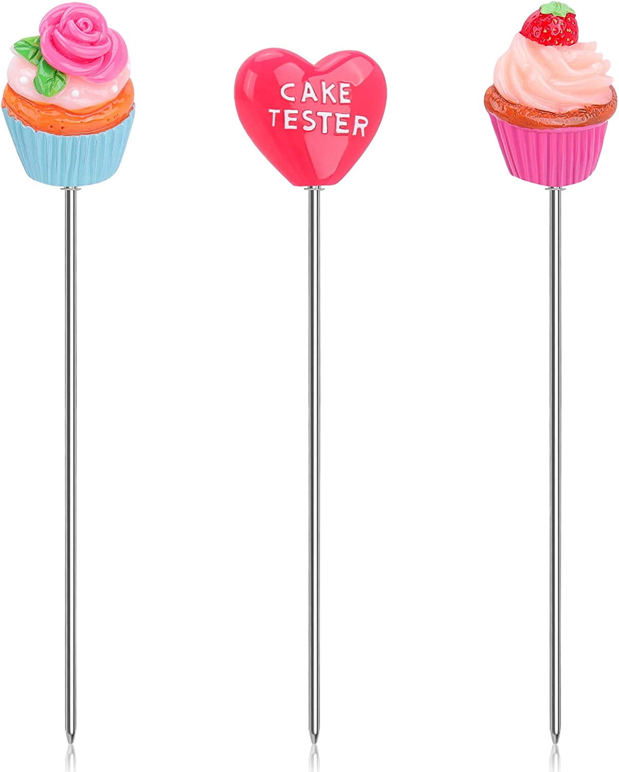 3 Pack Cake Tester for Baking Doneness, Baking Tester Needle, Reusable ...