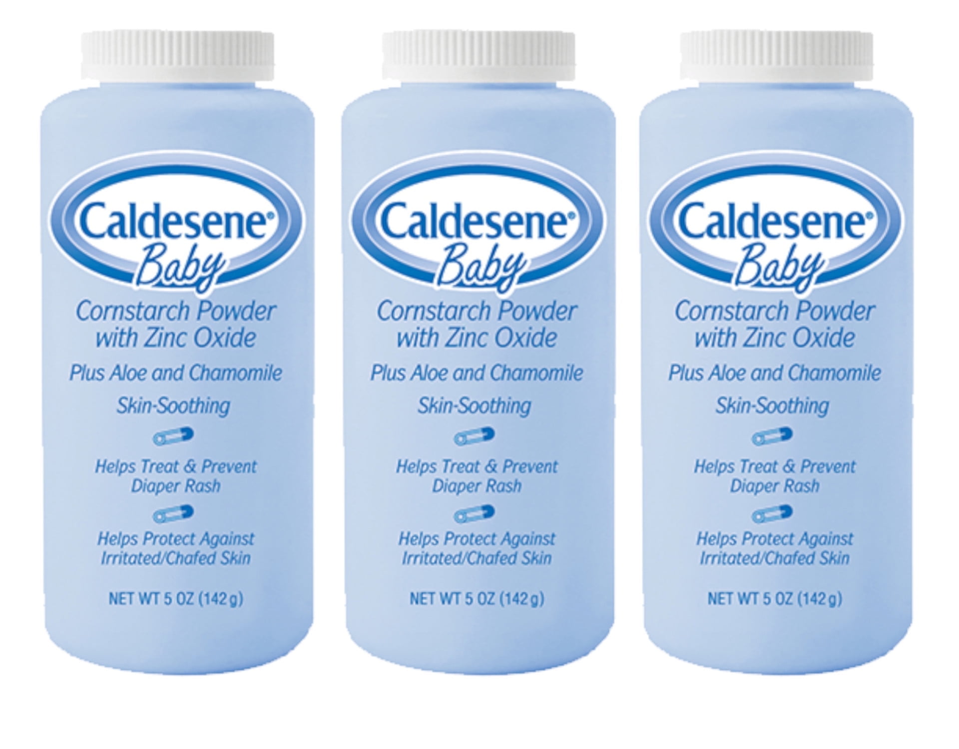 Caldesene Baby Cornstarch Powder, 3 Pack, 5 oz Each - Helps Prevent ...