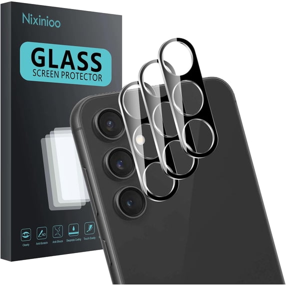 3 Pack Camera Lens Protector for Samsung Galaxy S23 Fe, Tempered Glass ...
