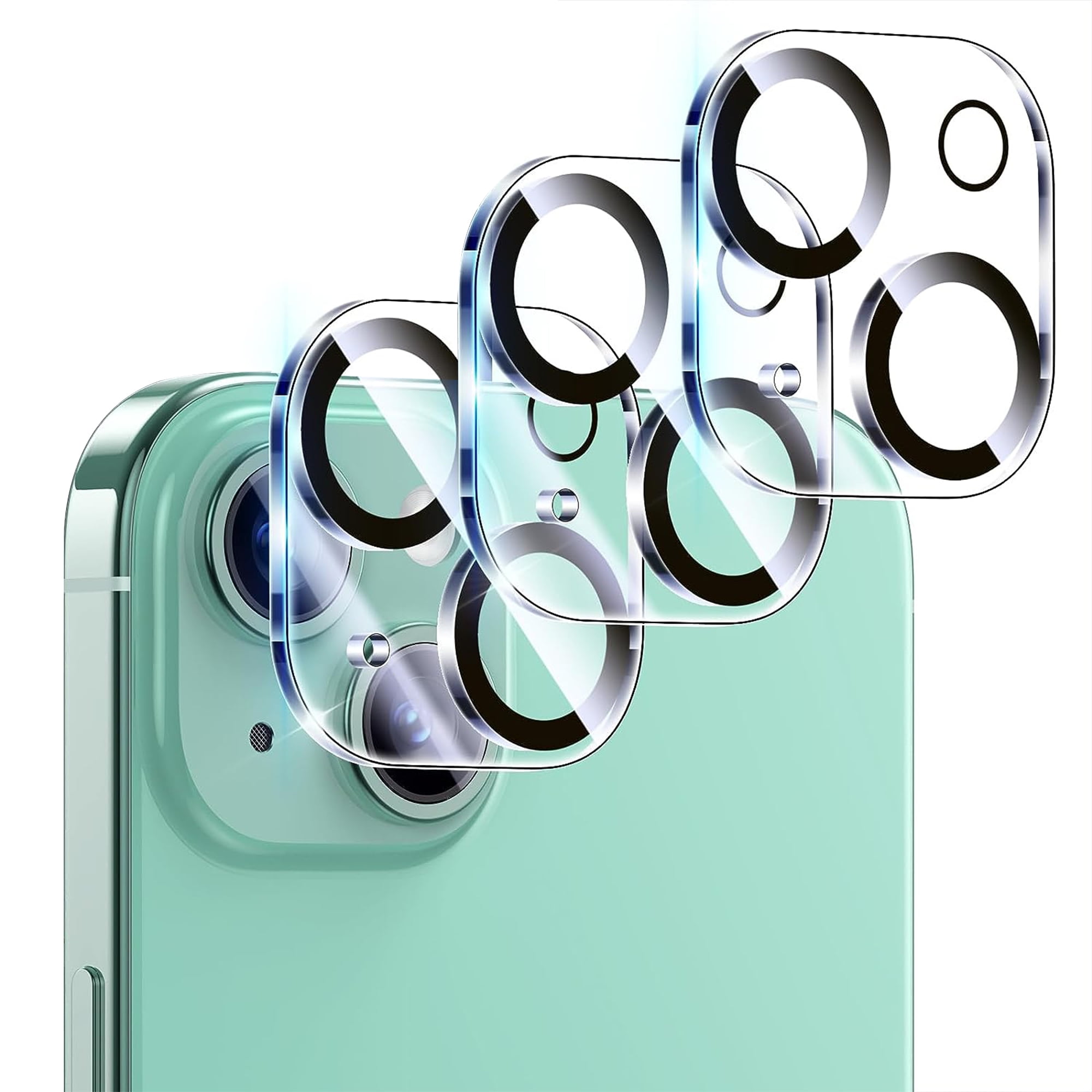 3 Pack Camera Lens Protector for iPhone 15 Plus 6.7 Inch,Decase 9H ...
