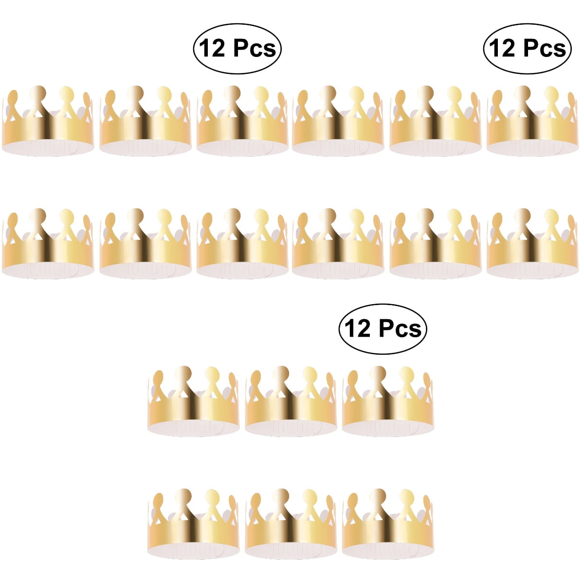 3 Pack Cap Golden Crown Birthday Hats Cute Design Man Child - Walmart.com