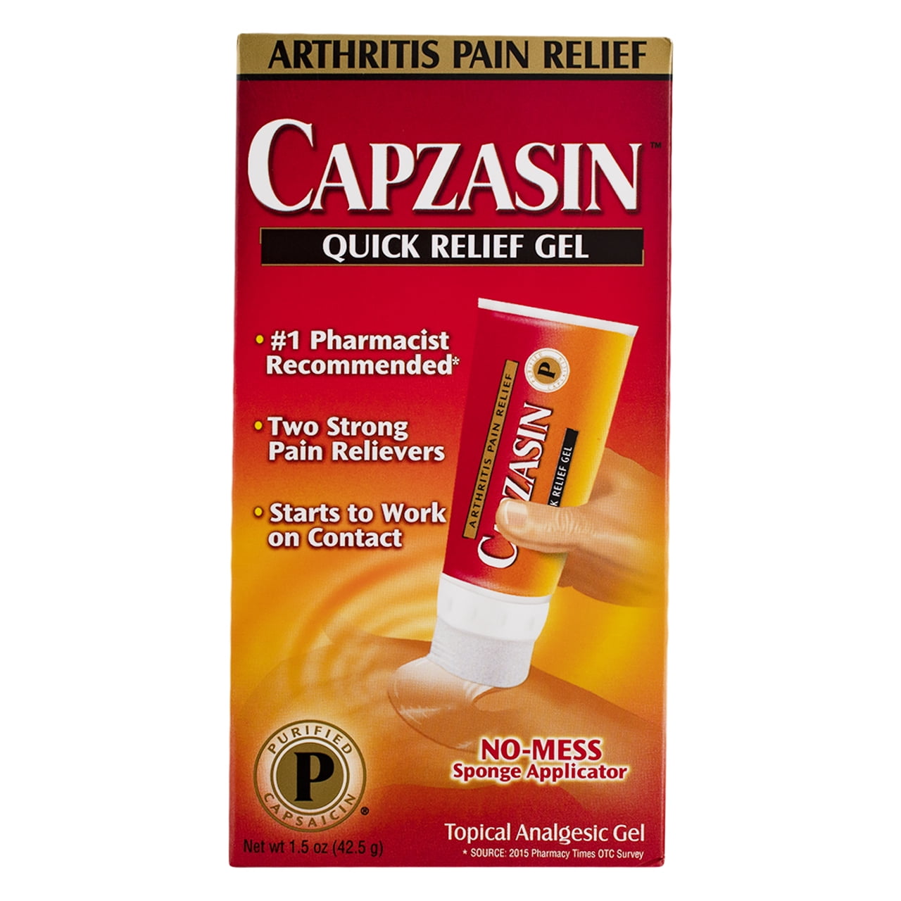 Capzasin Quick Relief Gel, 3 Pack, 1.50 oz, Capsaicin and Menthol for ...