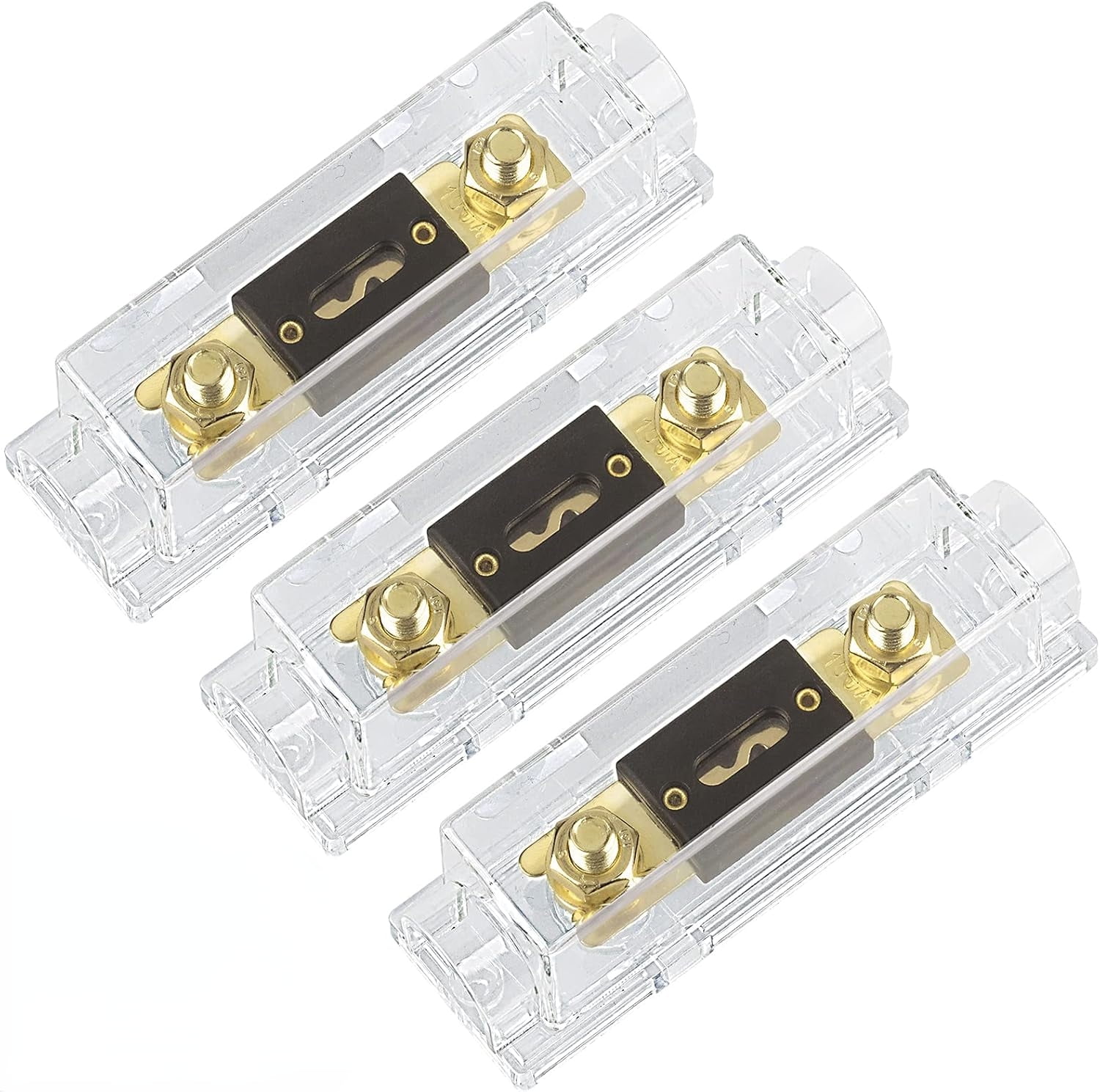3 Pack Car 30 AMP ANL Fuse Holder Kit + 30A Fuses 0/2/4/8 Gauge AWG ...