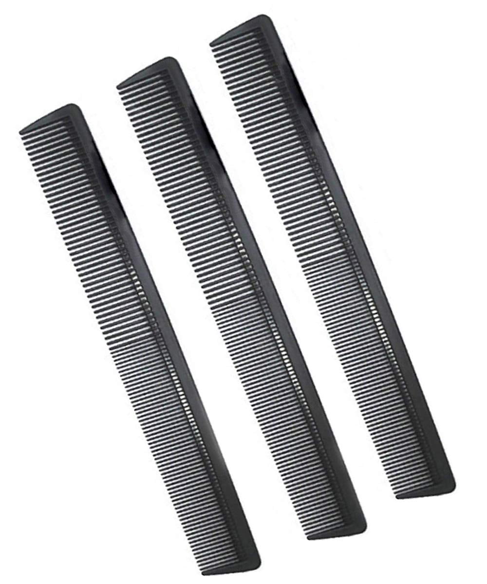 3 Pack Carbon Fiber Cutting Comb - Professional 8.15' Styling Comb for ...