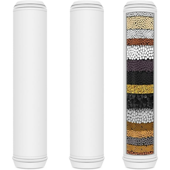 3-Pack Carbon Shower Head Filter for PWERAN System, Removes Chlorine ...