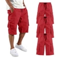 3-Pack：Cargo Shorts for Men Below Knee Length Plus Size Hiking Work ...