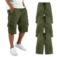 3-Pack：Cargo Shorts for Men Below Knee Length Plus Size Hiking Work ...