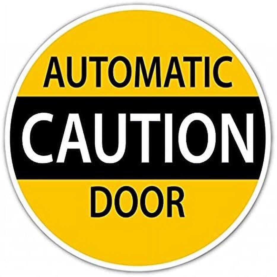 3 Pack - Caution Automatic Door Vinyl Decal Bumper Sticker - Walmart.com