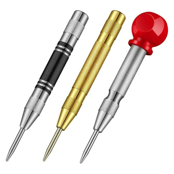 3 Pack Center Punch Spring Loaded Automatic Punch 5 Inches Crushing ...