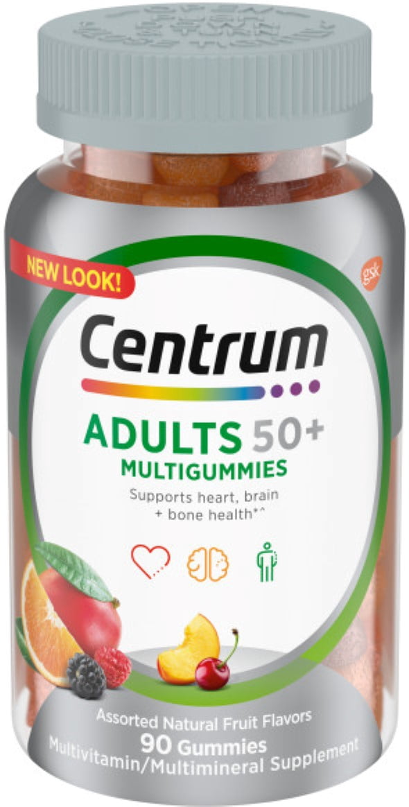 3 Pack - Centrum MultiGummies Gummy Multivitamin for Adults 50 Plus ...