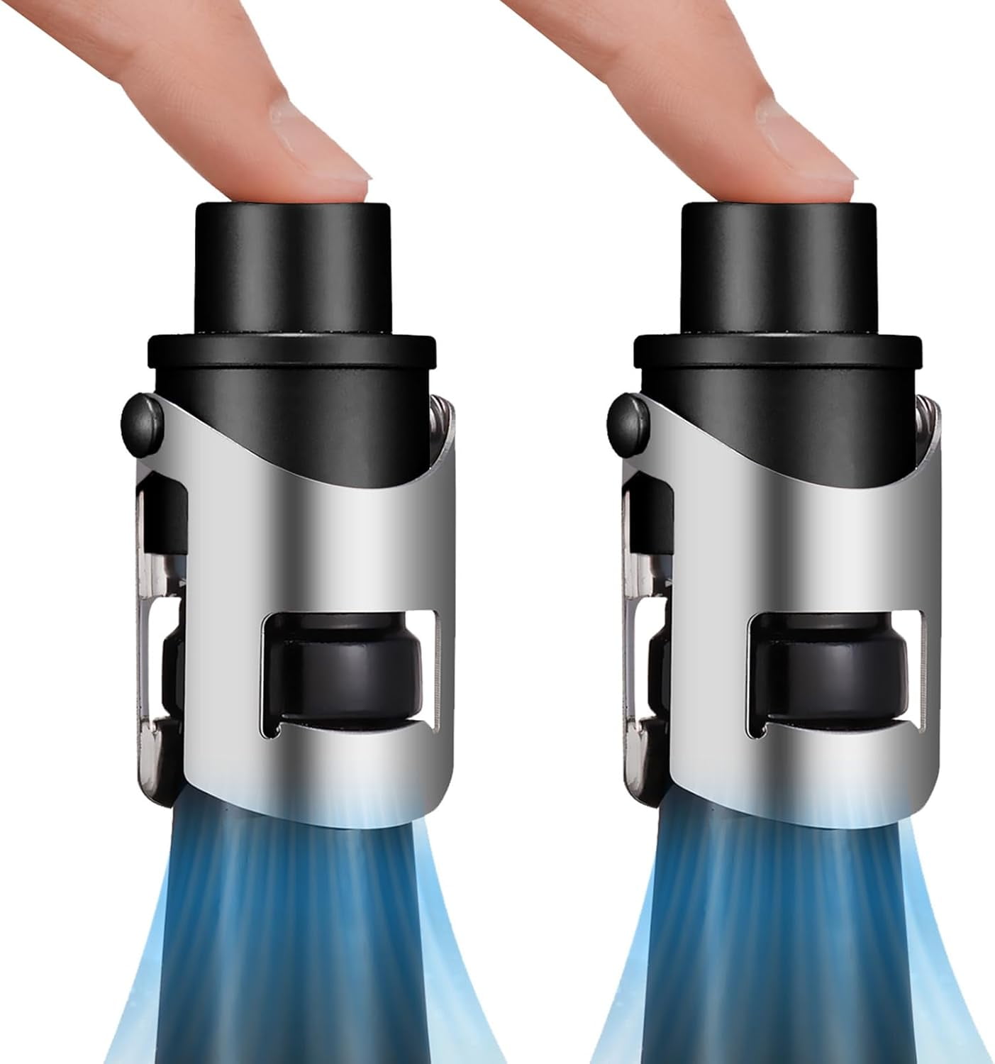 3-Pack Champagne Stoppers Wine Saver, Sparkling Wine Vaccum Stoppers ...