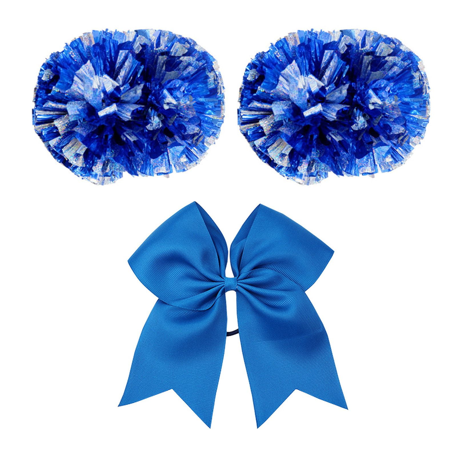 3 Pack Cheerleading Pom Poms with Baton Handle for Team Spirit Sports ...