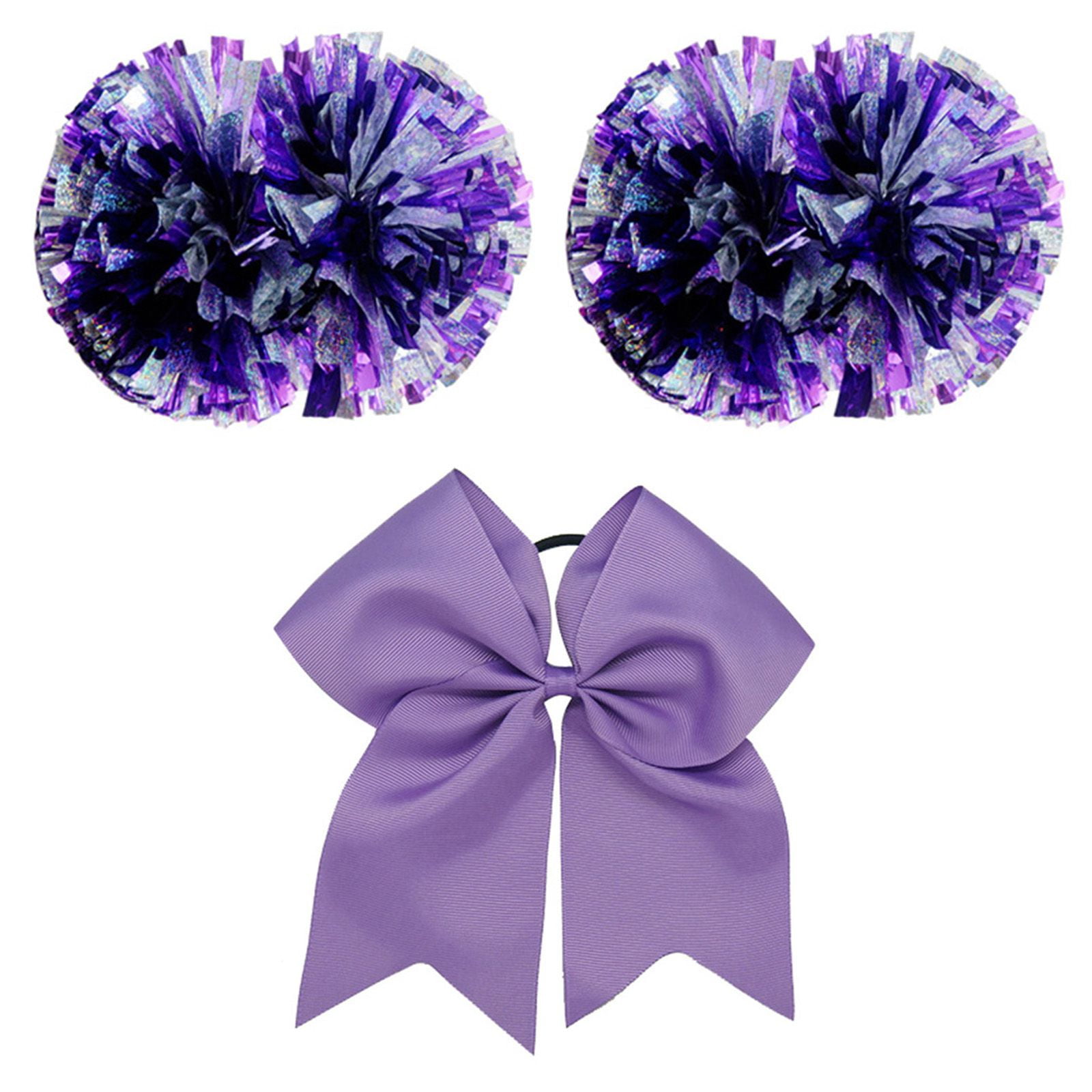 3 Pack Cheerleading Pom Poms with Baton Handle for Team Spirit Sports ...