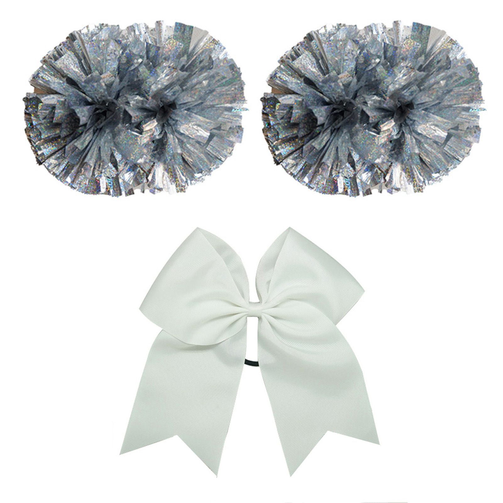 3 Pack Cheerleading Pom Poms with Baton Handle for Team Spirit Sports ...