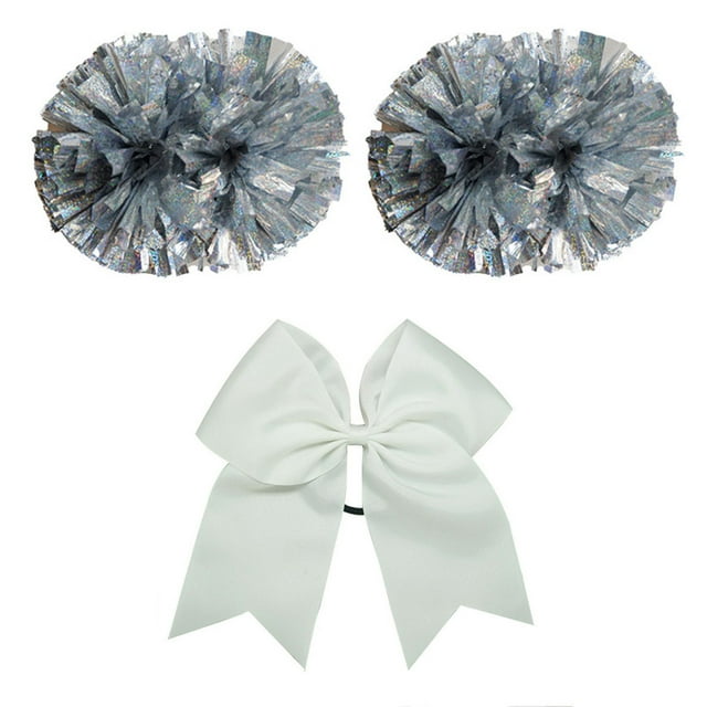 3 Pack Cheerleading Pom Poms with Baton Handle for Team Spirit Sports ...