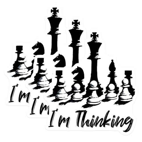 (3 Pack) Chess Decals - I'm Thinking - Chess Pieces Laptop Decal - 3 ...