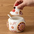 3 Pack Chicken Shaped Spice Jars with Lid and Spoon for Kitchen Storage ...