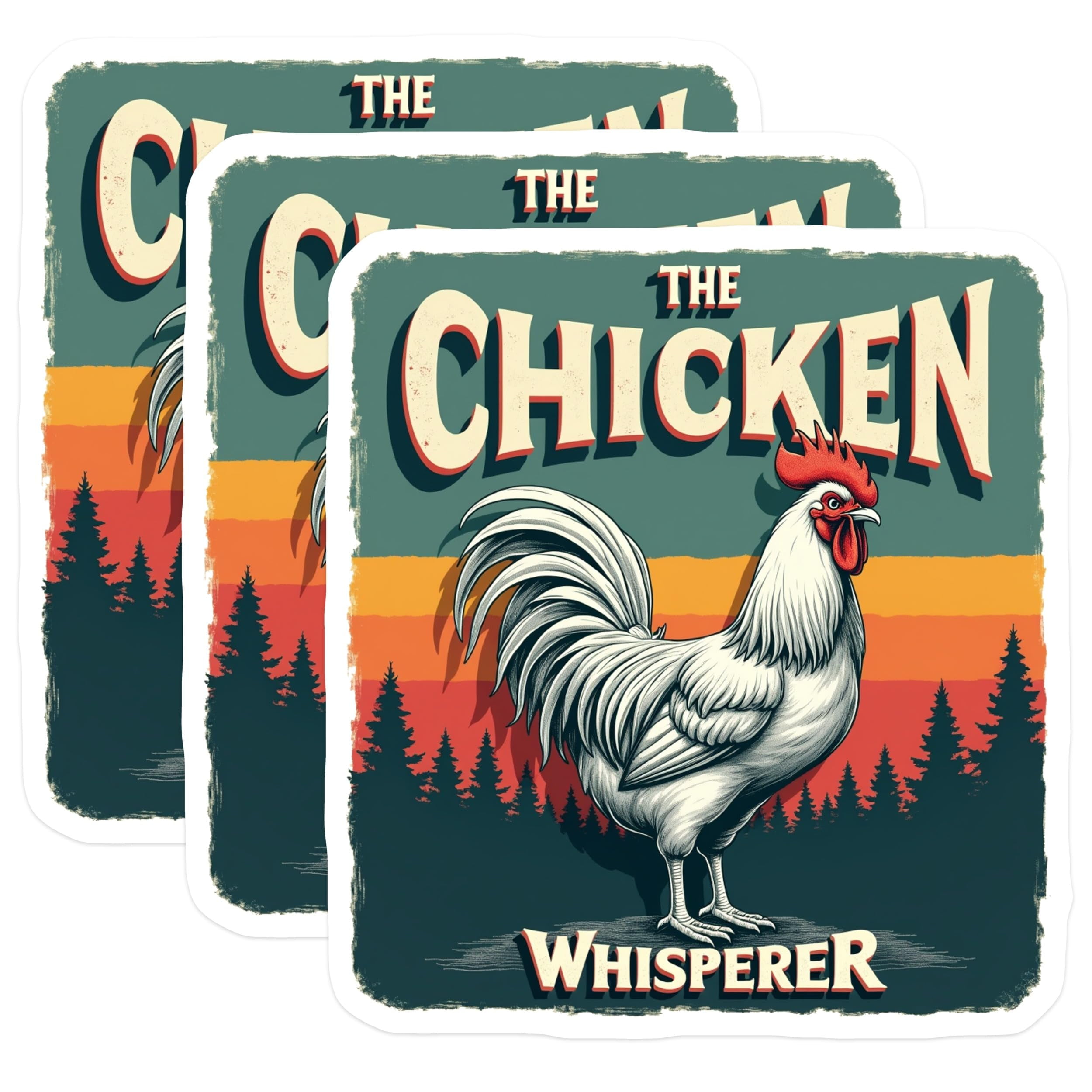 (3 Pack) Chicken Whisperer Decals - Rooster Decals - Funny Chicken ...