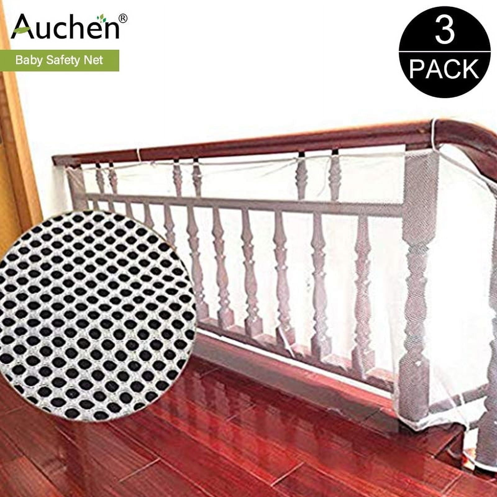 3 Pack Child Safety Net for Stairs, Safe Rail, Deck Balcony & Stairway ...