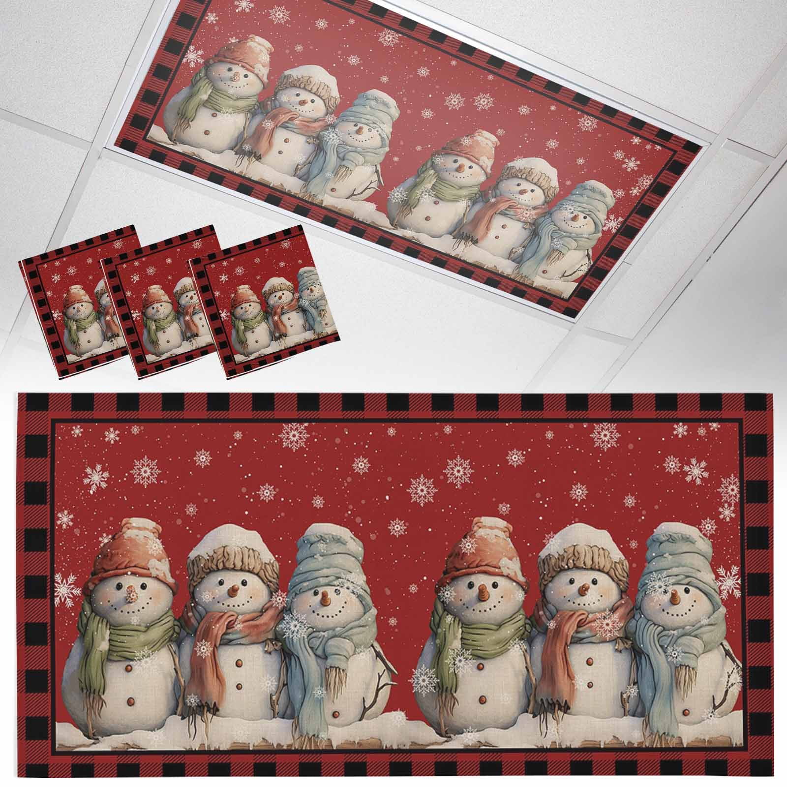 3 Pack Christmas Cute Fluorescent Light Covers for Ceiling Lights ...