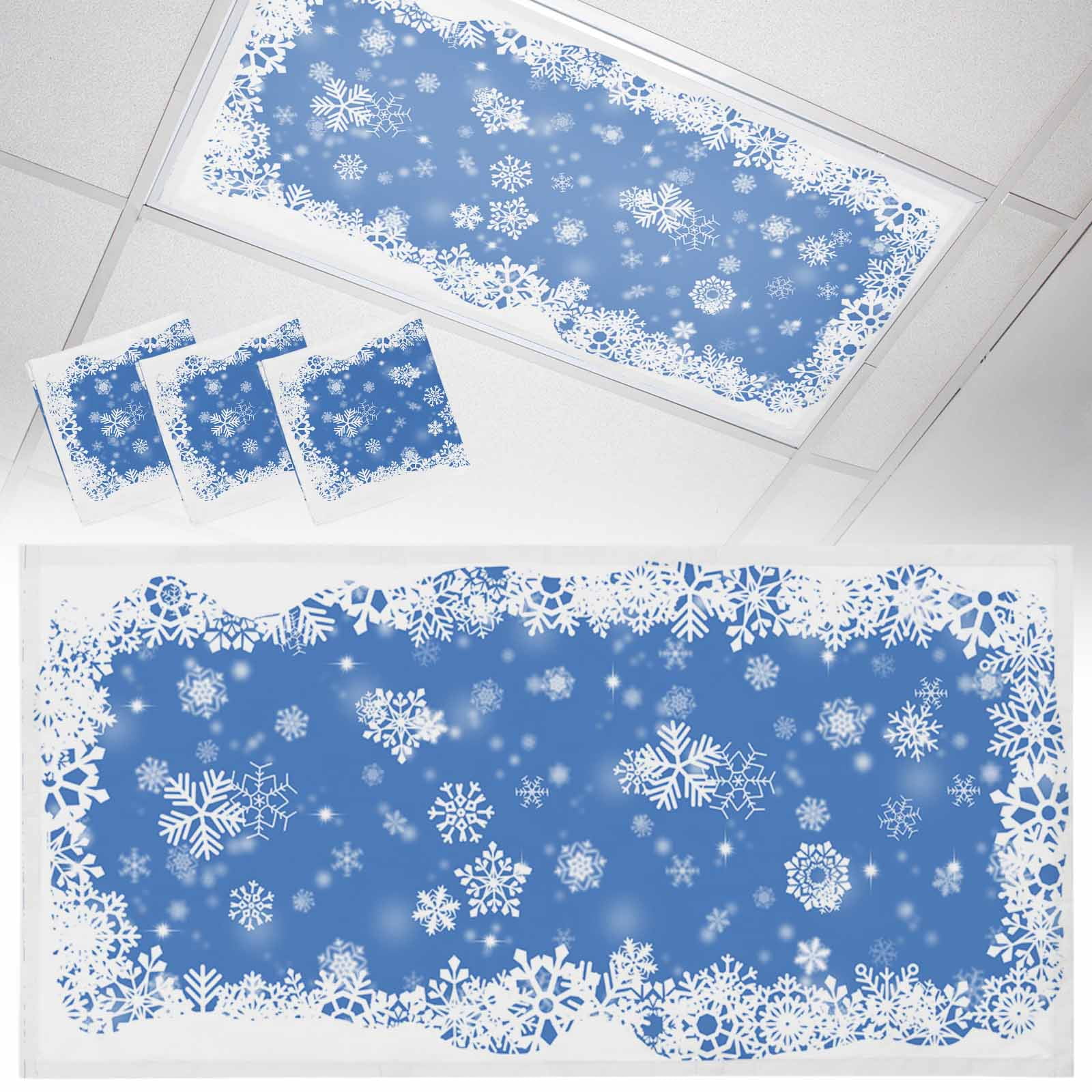 3 Pack Christmas Dreamlike Fluorescent Light Covers for Ceiling Lights ...