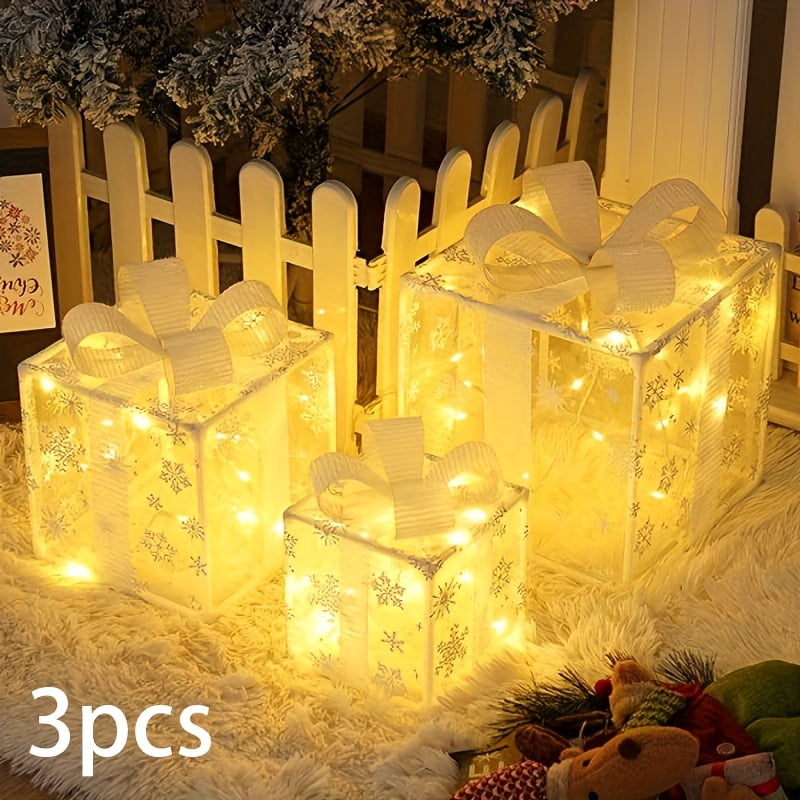 3-Pack Christmas Fairy Light Gift Box Decor Lamps - Walmart.com