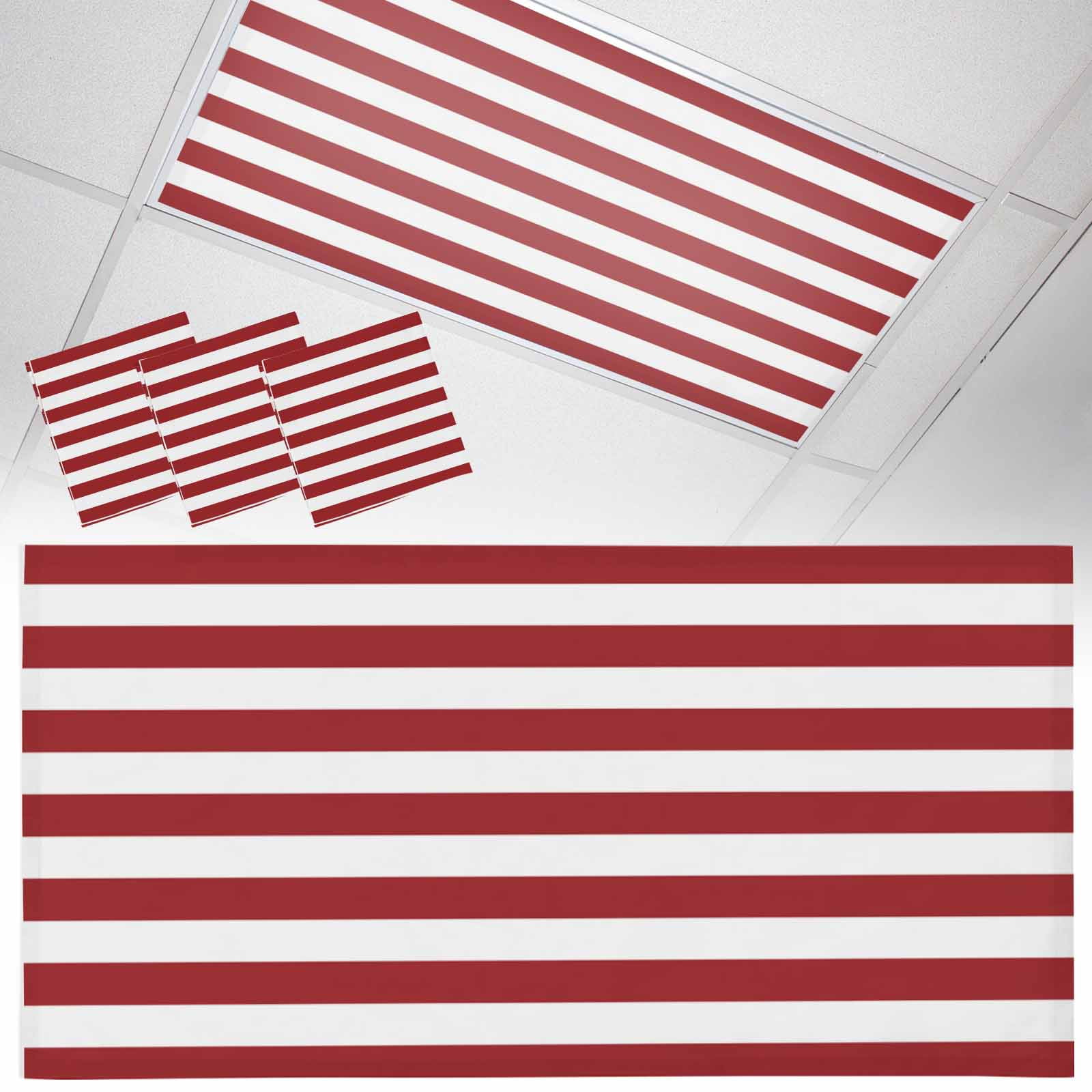 3 Pack Christmas Red Fluorescent Light Covers for Ceiling Lights and ...