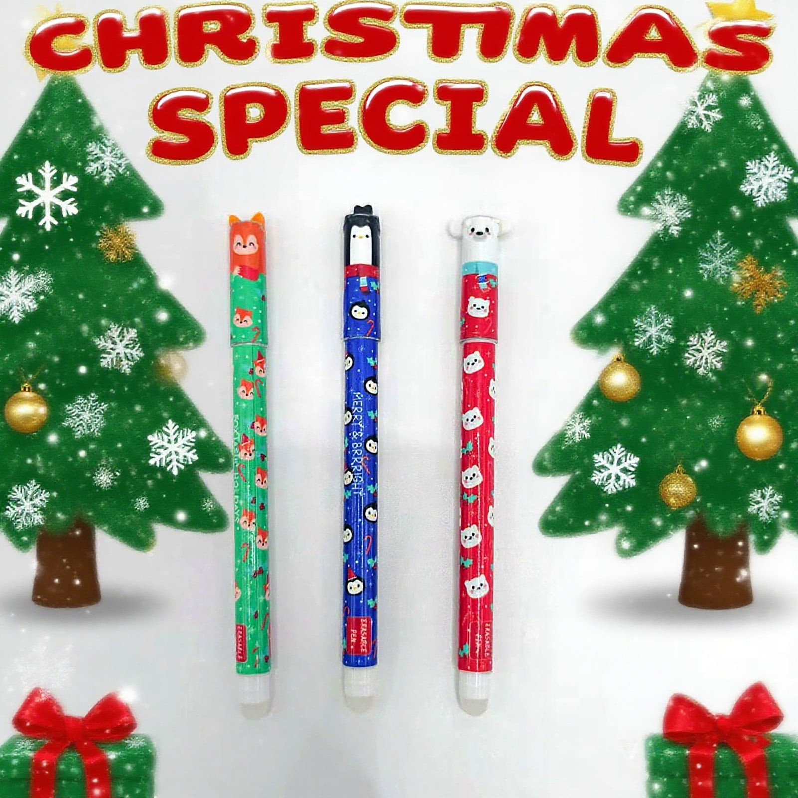3-Pack Christmas Special Edition - Erasable Pens, Retractable Pens ...