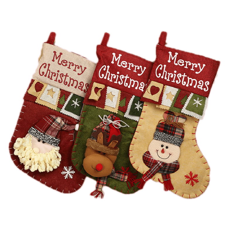 Christmas Stockings, 18" Large Size Xmas Stocking Set with Christmas ...